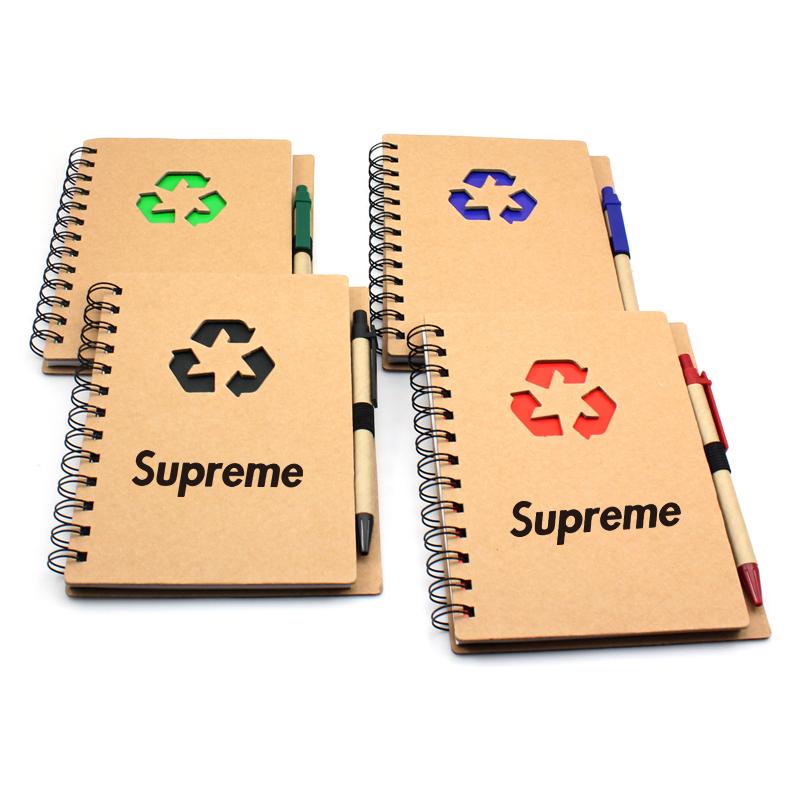 Notebook With Recycling Symbol On Kraft Paper Cover – Colornet Printing ...