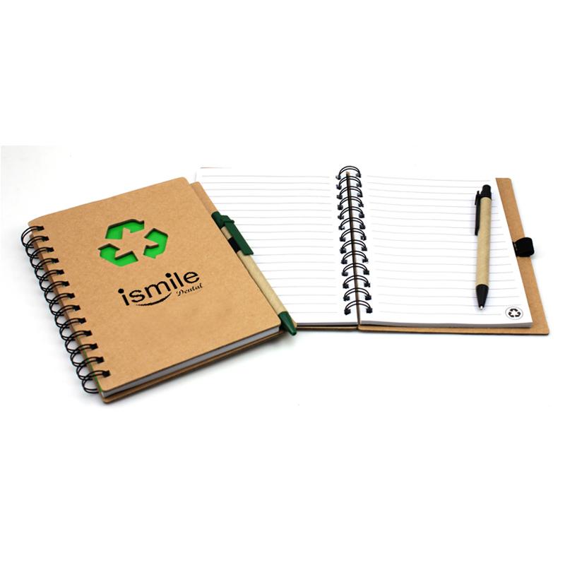 Notebook With Recycling Symbol On Kraft Paper Cover – Colornet Printing ...