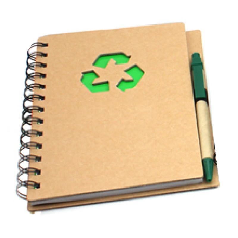 Notebook With Recycling Symbol On Kraft Paper Cover – Colornet Printing ...