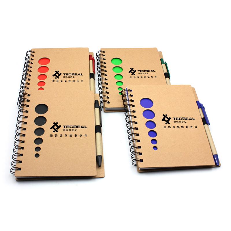 Notebook Set With Circle Cutouts On Kraft Paper Cover – Colornet ...